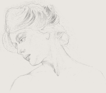 Art Nouveau Mucha Drawing