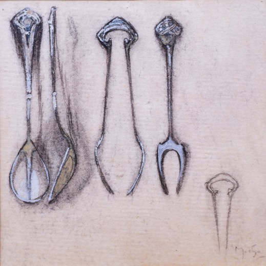 Designs for cutlery - Drawings - Browse Works - Gallery - Mucha Foundation