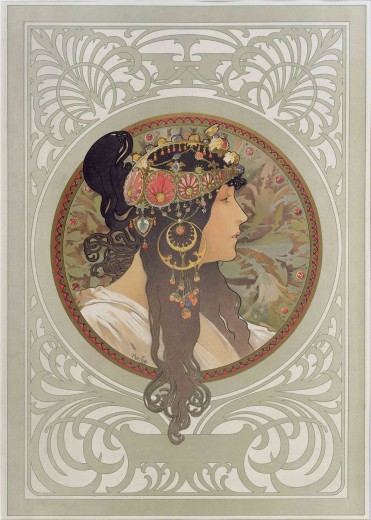 Byzantine Heads: Brunette - Browse Works - Gallery - Mucha Foundation