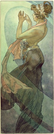 The Moon and the Stars: study for 'The Pole Star' (1902) - Mucha ...